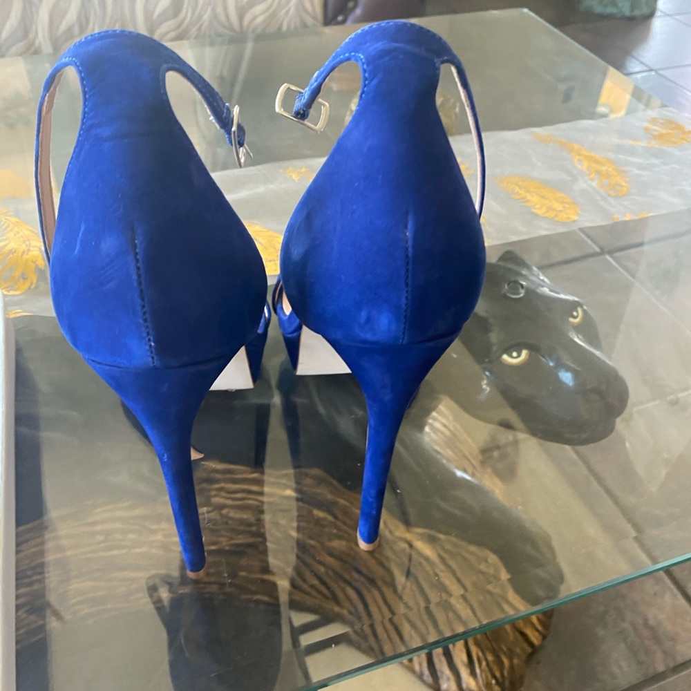 Velvet Royal Blue Shoe - Gem